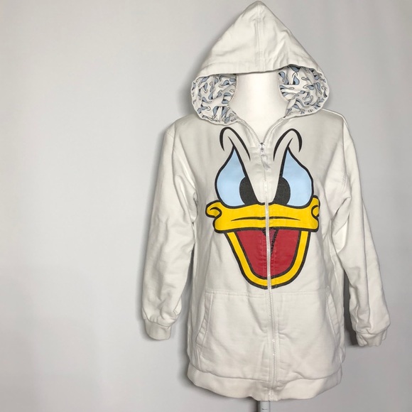 Disney | Jackets & Coats | Vintage Reversible Disney Donald Duck Hoodie ...
